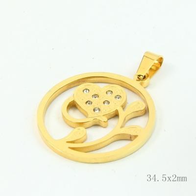 China Fashion High Quality Fashion Stainless Steel Round Shapped Necklace Pendant LPR329 for sale