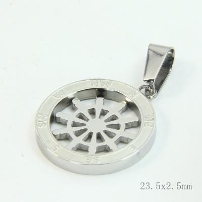 China Fashion High Quality Fashion Stainless Steel Round Shapped Necklace Pendant LPR331-1 for sale