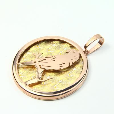 China Fashion High Quality Fashion Stainless Steel Round Shapped Necklace Pendant LPR363 for sale