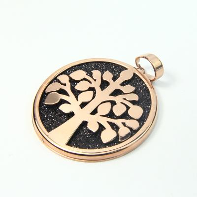 China Fashion High Quality Fashion Stainless Steel Round Shapped Necklace Pendant LPR364 for sale
