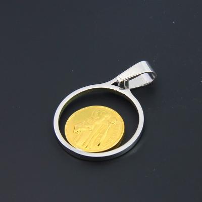 China Fashion High Quality Fashion Stainless Steel Round Shapped Necklace Pendant LPR370-2 for sale