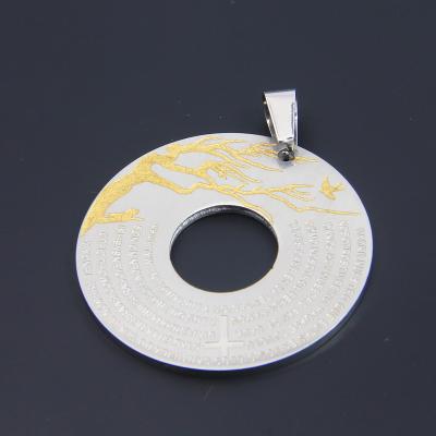China Fashion High Quality Fashion Stainless Steel Round Shapped Necklace Pendant LPR369 for sale