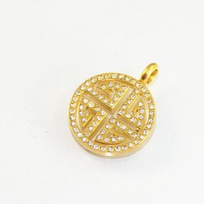 China Fashion High Quality Fashion Stainless Steel Round Shapped Necklace Pendant LPR435 for sale