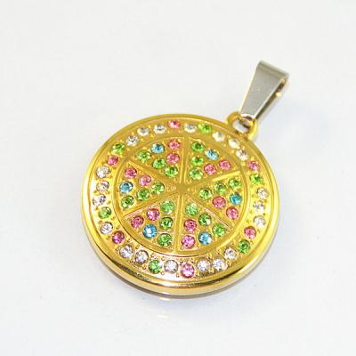 China Fashion High Quality Fashion Stainless Steel Round Shapped Necklace Pendant LPR436 for sale