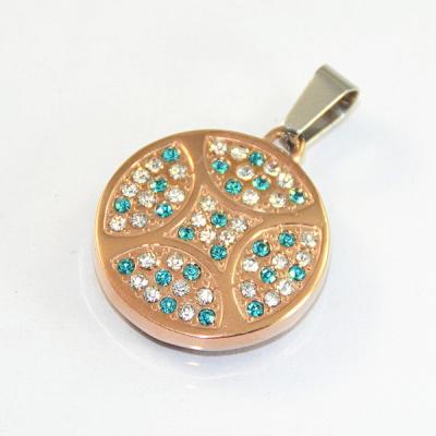 China Fashion High Quality Fashion Stainless Steel Round Shapped Necklace Pendant LPR437 for sale