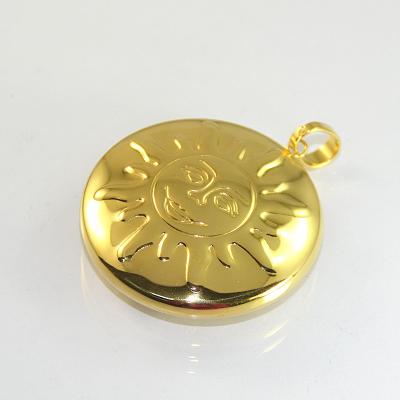 China Fashion High Quality Fashion Stainless Steel Round Shapped Necklace Pendant LPR453 for sale