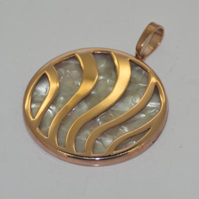 China Fashion High Quality Fashion Stainless Steel Round Shapped Necklace Pendant LPR343 for sale