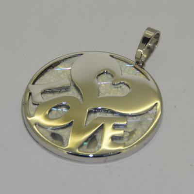 China Fashion High Quality Fashion Stainless Steel Round Shapped Necklace Pendant LPR340 for sale