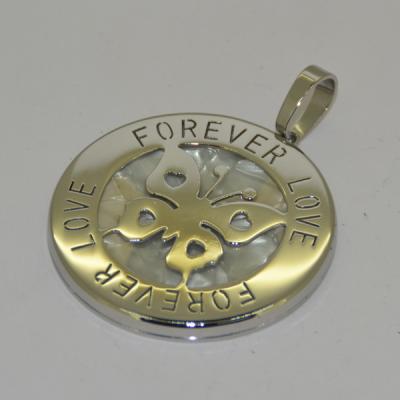 China Fashion High Quality Fashion Stainless Steel Round Shapped Necklace Pendant LPR341 for sale