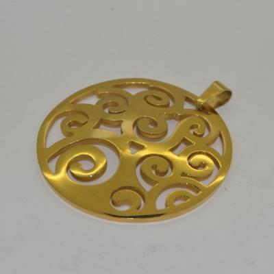China Fashion High Quality Fashion Stainless Steel Round Shapped Necklace Pendant LPR344 for sale
