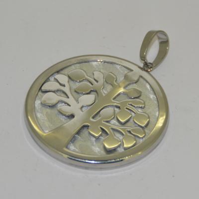 China Fashion High Quality Fashion Stainless Steel Round Shapped Necklace Pendant LPR339 for sale