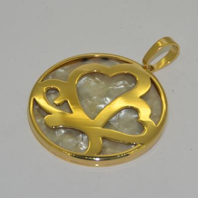 China Fashion High Quality Fashion Stainless Steel Round Shapped Necklace Pendant LPR342 for sale