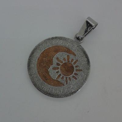 China Fashion High Quality Fashion Stainless Steel Round Shapped Necklace Pendant LPR338-2 for sale