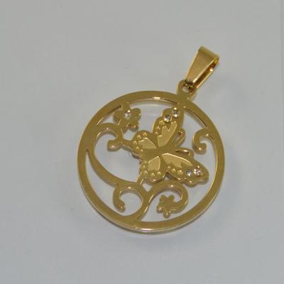 China Fashion High Quality Fashion Stainless Steel Round Shapped Necklace Pendant LPR387 for sale