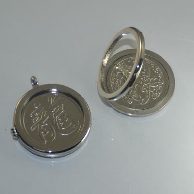 China Fashion High Quality Fashion Stainless Steel Round Shapped Necklace Pendant LPR414 for sale