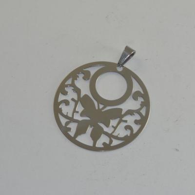 China Fashion High Quality Fashion Stainless Steel Round Shapped Necklace Pendant LPR430 for sale