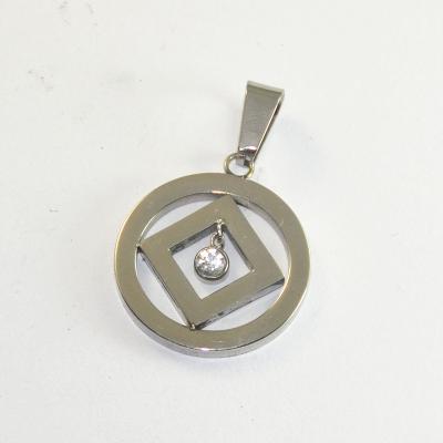 China Fashion High Quality Fashion Stainless Steel Round Shapped Necklace Pendant LPR428 for sale