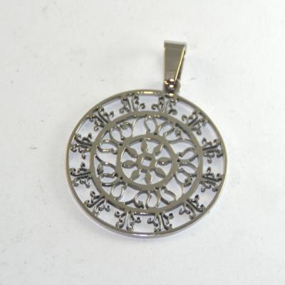 China Fashion High Quality Fashion Stainless Steel Round Shapped Necklace Pendant LPR438 for sale