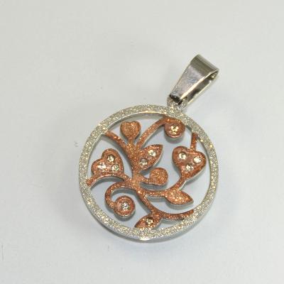 China Fashion High Quality Fashion Stainless Steel Round Shapped Necklace Pendant LPR442 for sale