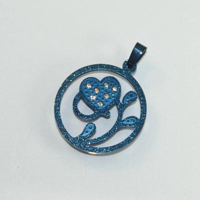 China Fashion High Quality Fashion Stainless Steel Round Shapped Necklace Pendant LPR443 for sale