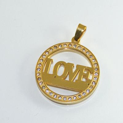 China Fashion High Quality Fashion Stainless Steel Round Shapped Necklace Pendant LPR441 for sale