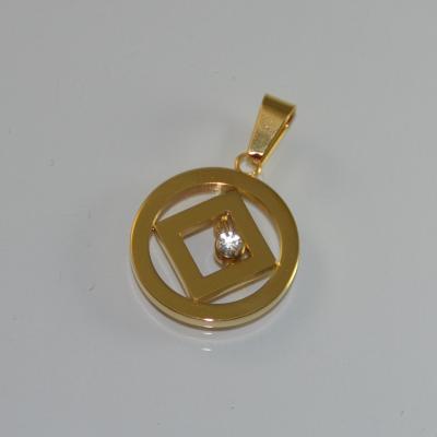China Fashion High Quality Fashion Stainless Steel Round Shapped Necklace Pendant LPR448-3 for sale