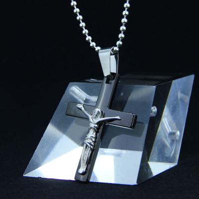 China Fashion Stainless Steel Jesus Gothic Christian Worship Favorite Necklace Pendant LPJ40 for sale
