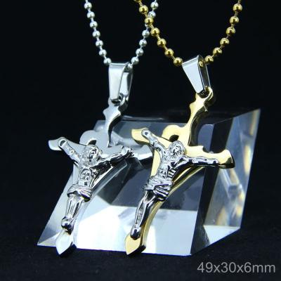 China Fashion Stainless Steel Jesus Gothic Christian Worship Favorite Necklace Pendant LPJ03 for sale