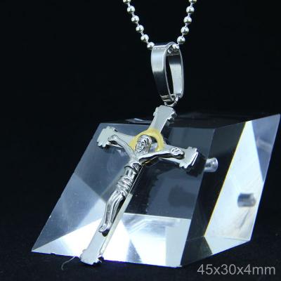 China Fashion Stainless Steel Jesus Gothic Christian Worship Favorite Necklace Pendant LPJ14 for sale