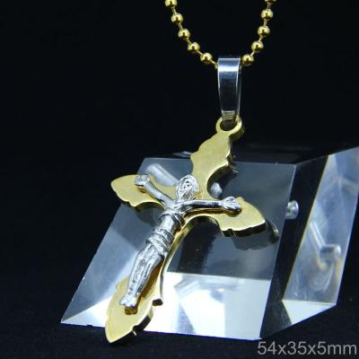 China Fashion Stainless Steel Jesus Gothic Christian Worship Favorite Necklace Pendant LPJ20 for sale