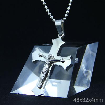 China Fashion Stainless Steel Jesus Gothic Christian Worship Favorite Necklace Pendant LPJ15 for sale