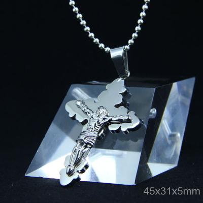 China Fashion Stainless Steel Jesus Gothic Christian Worship Favorite Necklace Pendant LPJ17 for sale