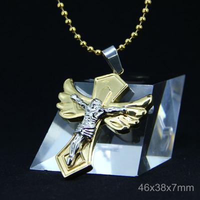 China Fashion Stainless Steel Jesus Gothic Christian Worship Favorite Necklace Pendant LPJ18 for sale