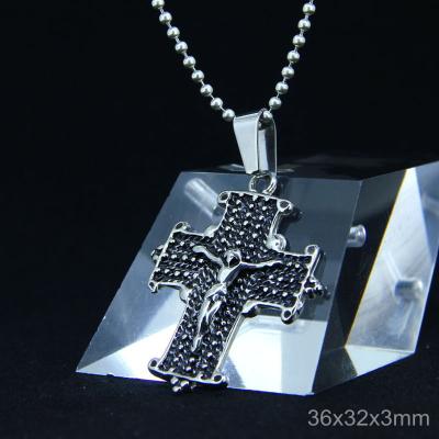 China Fashion Stainless Steel Jesus Gothic Christian Worship Favorite Necklace Pendant LPJ21 for sale