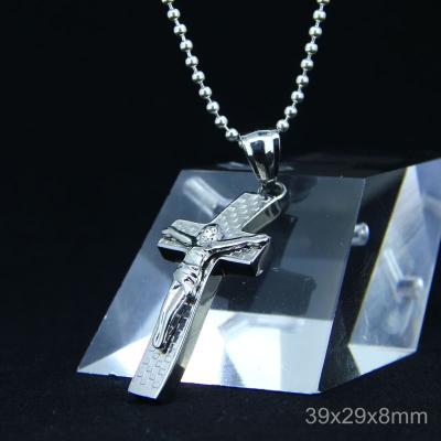 China Fashion Stainless Steel Jesus Gothic Christian Worship Favorite Necklace Pendant LPJ23 for sale