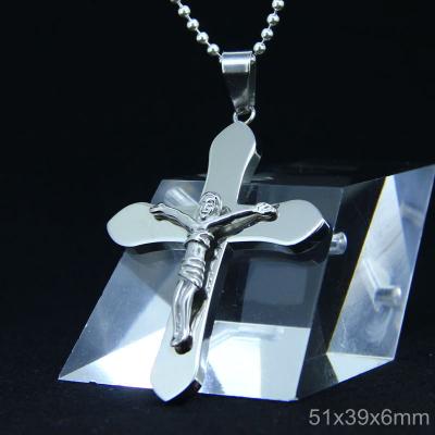China Fashion Stainless Steel Jesus Gothic Christian Worship Favorite Necklace Pendant LPJ26 for sale