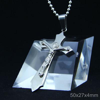 China Fashion Stainless Steel Jesus Gothic Christian Worship Favorite Necklace Pendant LPJ29 for sale