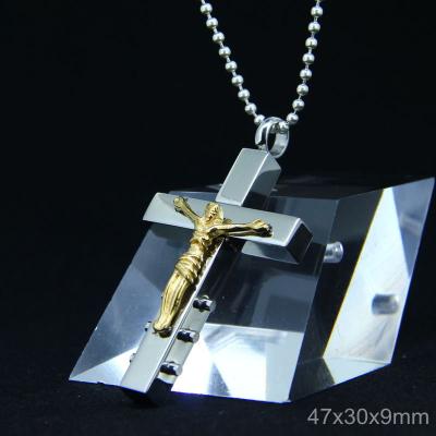 China Fashion Stainless Steel Jesus Gothic Christian Worship Favorite Necklace Pendant LPJ31 for sale