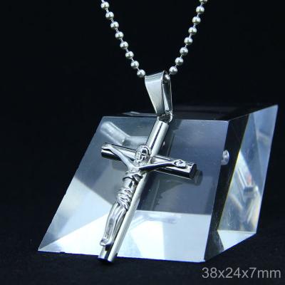 China Fashion Stainless Steel Jesus Gothic Christian Worship Favorite Necklace Pendant LPJ42 for sale