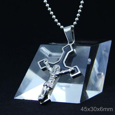 China Fashion Stainless Steel Jesus Gothic Christian Worship Favorite Necklace Pendant LPJ39 for sale
