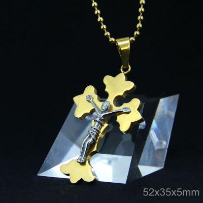 China Fashion Stainless Steel Jesus Gothic Christian Worship Favorite Necklace Pendant LPJ47 for sale