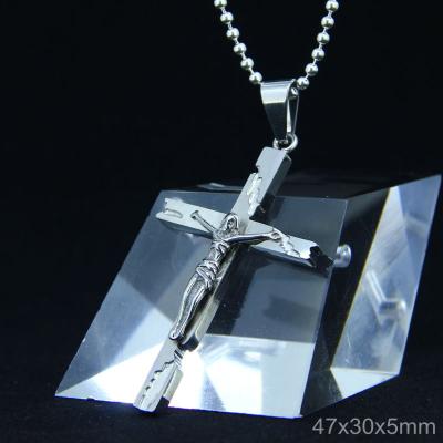 China Fashion Stainless Steel Jesus Gothic Christian Worship Favorite Necklace Pendant LPJ43 for sale