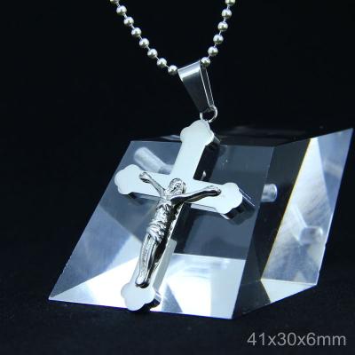 China Fashion Stainless Steel Jesus Gothic Christian Worship Favorite Necklace Pendant LPJ46 for sale