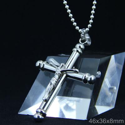 China Fashion Stainless Steel Jesus Gothic Christian Worship Favorite Necklace Pendant LPJ52-1 for sale