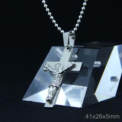 China Fashion Stainless Steel Jesus Gothic Christian Worship Favorite Necklace Pendant LPJ49 for sale