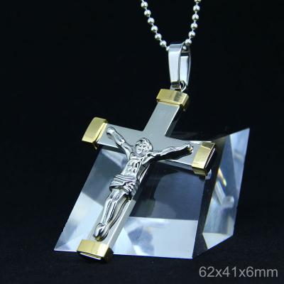 China Fashion Stainless Steel Jesus Gothic Christian Worship Favorite Necklace Pendant LPJ51 for sale