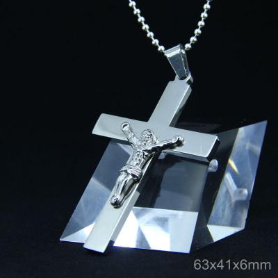 China Fashion Stainless Steel Jesus Gothic Christian Worship Favorite Necklace Pendant LPJ58 for sale
