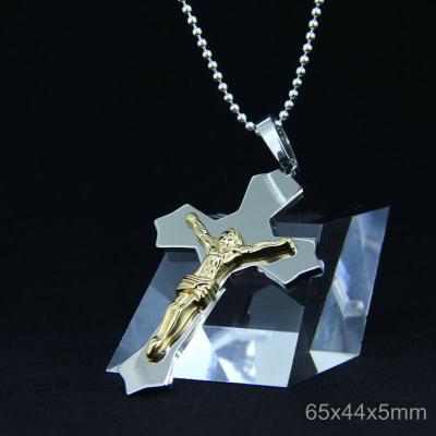 China Fashion Stainless Steel Jesus Gothic Christian Worship Favorite Necklace Pendant LPJ59 for sale