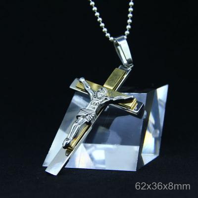 China Fashion Stainless Steel Jesus Gothic Christian Worship Favorite Necklace Pendant LPJ65 for sale