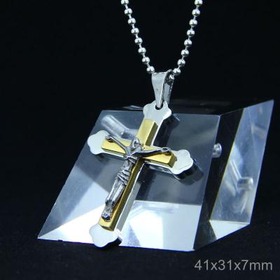 China Fashion Stainless Steel Jesus Gothic Christian Worship Favorite Necklace Pendant LPJ61 for sale